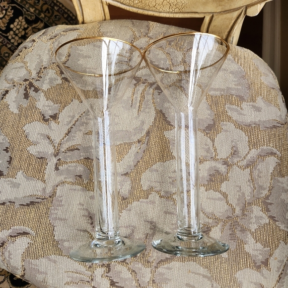 Dining | Vintage Large Margarita German Beer Glass Gold Rim ...